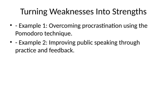 How_to_Identify_Your_Weaknesses.pptx Free Download | PPTX