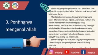 3. MA'RIFATULLAH materi mengenai ma'rifatullah belum diverifikasi nih ppt | PPTX