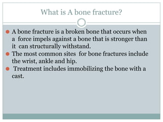 bone fracture and it's types in biomechanics | PDF