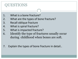 bone fracture and it's types in biomechanics | PDF