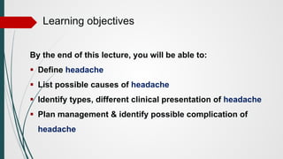 3. headache and it’s types .pdf in medicine | PDF