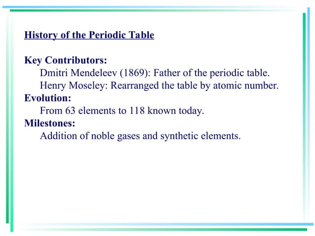 The periodic table of elements found in nature | PPT