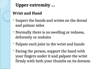 Musculoskeletal System diagnosis/examination | PPT