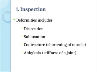 Musculoskeletal System diagnosis/examination | PPT