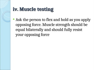 Musculoskeletal System diagnosis/examination | PPT