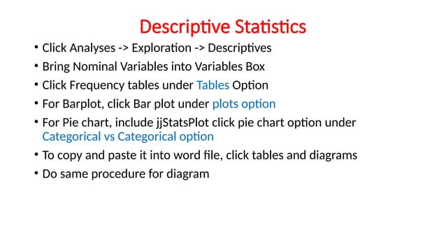 Descriptive Statistics.pptx- Statistical data analysis | PPT