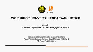 Administrasi konversi otomotif ke motor listrik | PPTX