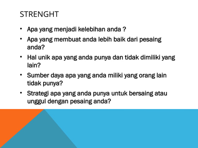 Eksplorasi diri berdasarkan analisis SWOT pptx | PPTX