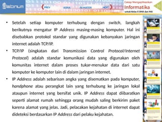 Jaringan komputer adalah sebuah sistem yang menghubungkan antar ...