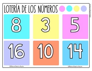 3. Lotería de números 1 al 20.pdf para trabajar en preescolar | PDF