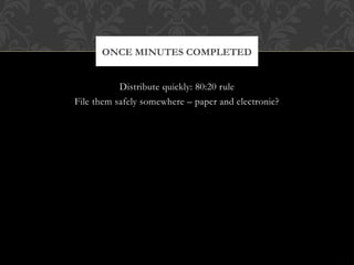 3.Minutes Taking PPT in business communication | PPT