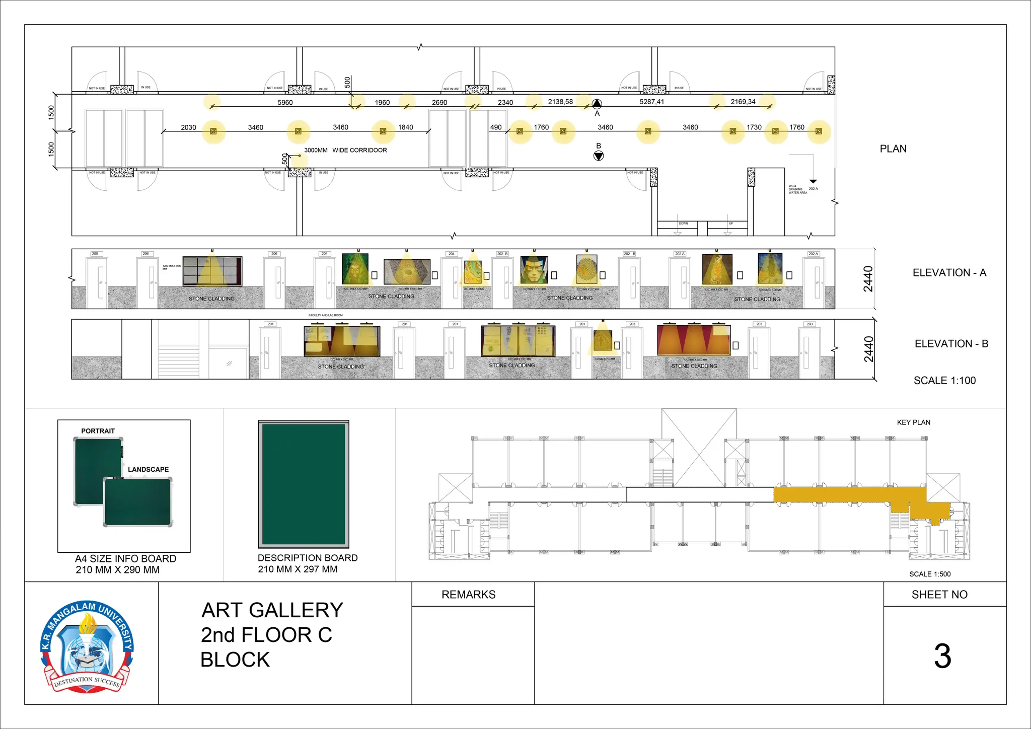 3.Art Gallery_Drawing_Part 3 sample layout of proposed art gallery | PPT