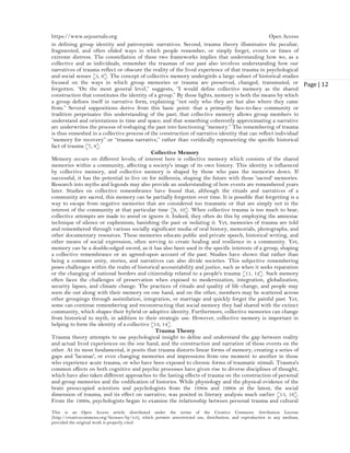 Memory and Trauma in Historical Narratives (www.kiu.ac.ug) | PDF