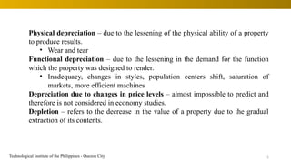 Engineering Economy (Depreciation) Presentation | PPTX