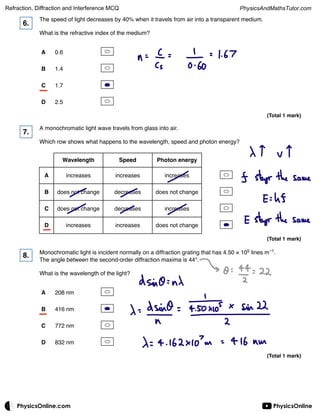 3.2. Refraction, Diffraction and Interference MCQ MA.pdf