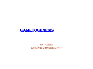 3. Embryology : Gametogenesis Gametogenesis .ppt