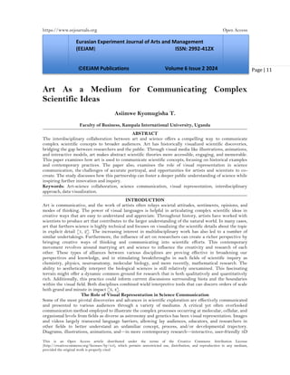Art As a Medium for Communicating Complex Scientific Ideas (www.kiu.ac ...