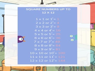 Teaching lesson about Square Numbers and Triangular Numbers | PPTX