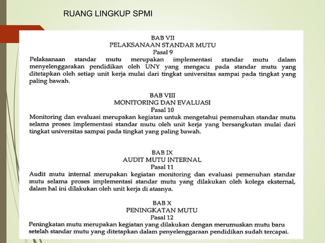 3. SPMI & SPME.ppt matkul manajemen mutu | PPT