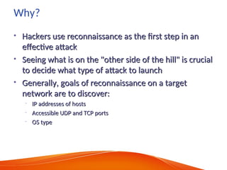 Types of NETWORK RECONNAISSANCE with its Cases.ppt