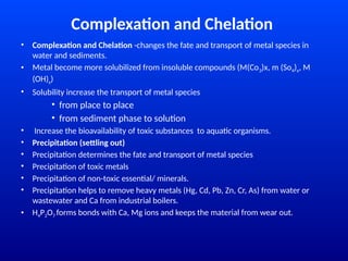 3. Metal ions in watein water supply system | PPTX