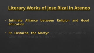 RIZAL HIGHER EDUCATION LIFE WORK'S OF RIZ | PPTX