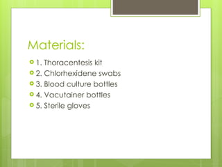 PLEURAL TAP of abdominal fluid secondary to multiple causes | PPT