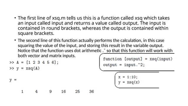 Matlab Functions for programming fundamentals | PPTX Matlab Functions for programming fundamentals | PPTX