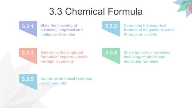 3.3 Chemical Formula. chemistry chapter 3 pptx | PPT