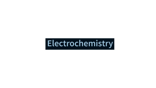 A Level Chemistry Electrochemistry Presentation | PPTX