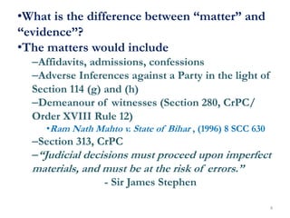 Evidentiary Presumptions : Onus and Burden of Proof and Principles of ...