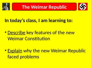 The Weimar Republic and the 1920s in Germany | PPTX