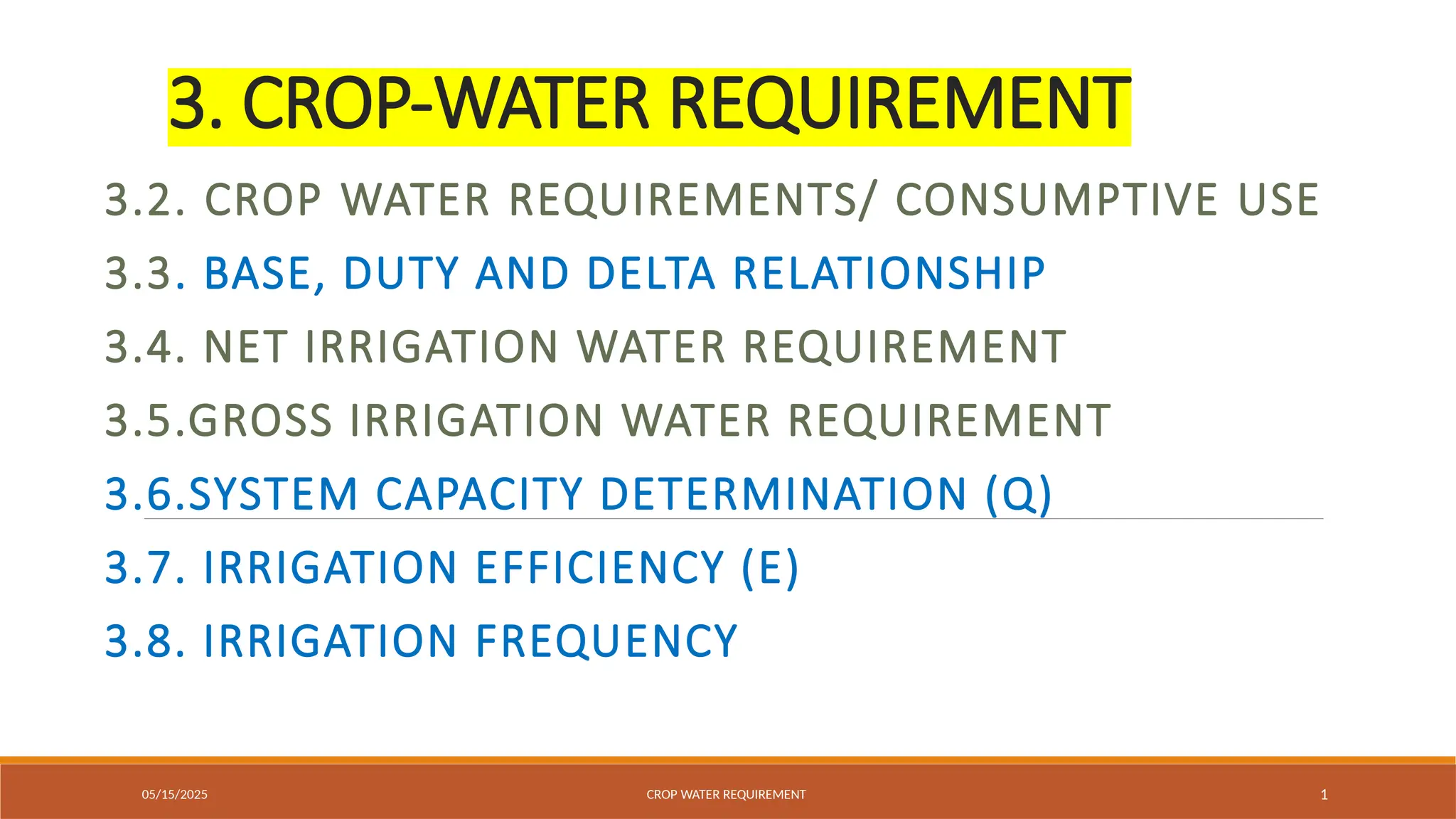 Crop water requirement FOR SOIL ENGINEERING | PPTX
