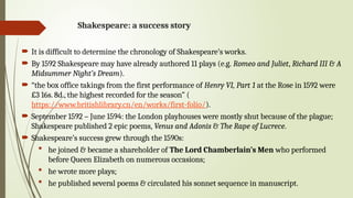 3.2 Shakespeare's Works_overview.pptxjkll | PPTX