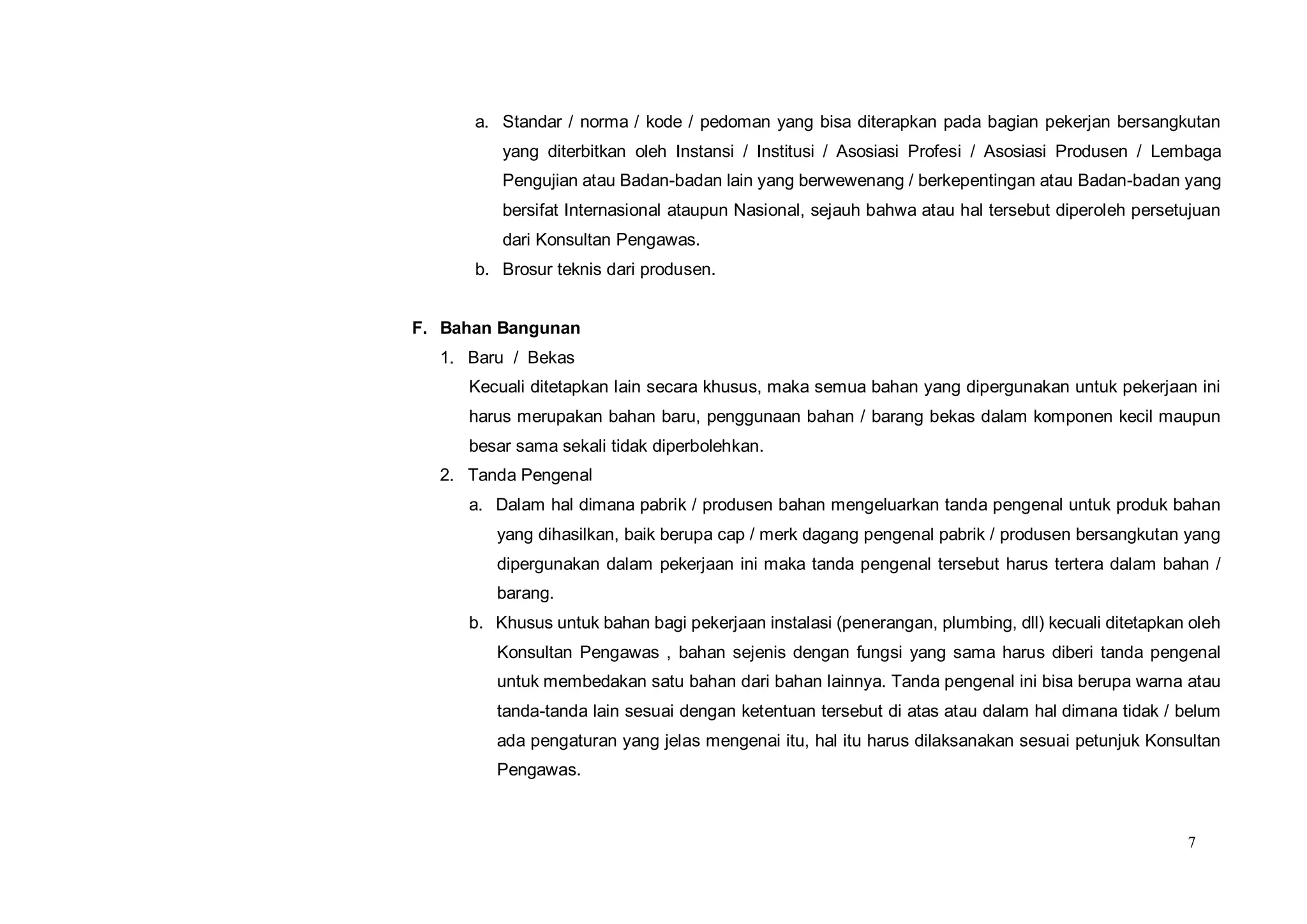 Contoh Spesifikasi Teknis Pekerjaan Gedung | PDF