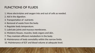 Body Fluids & Acid Base Balance in Human Physiology | PPTX
