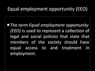 Equal Employment Opportunity (EEO) | PDF