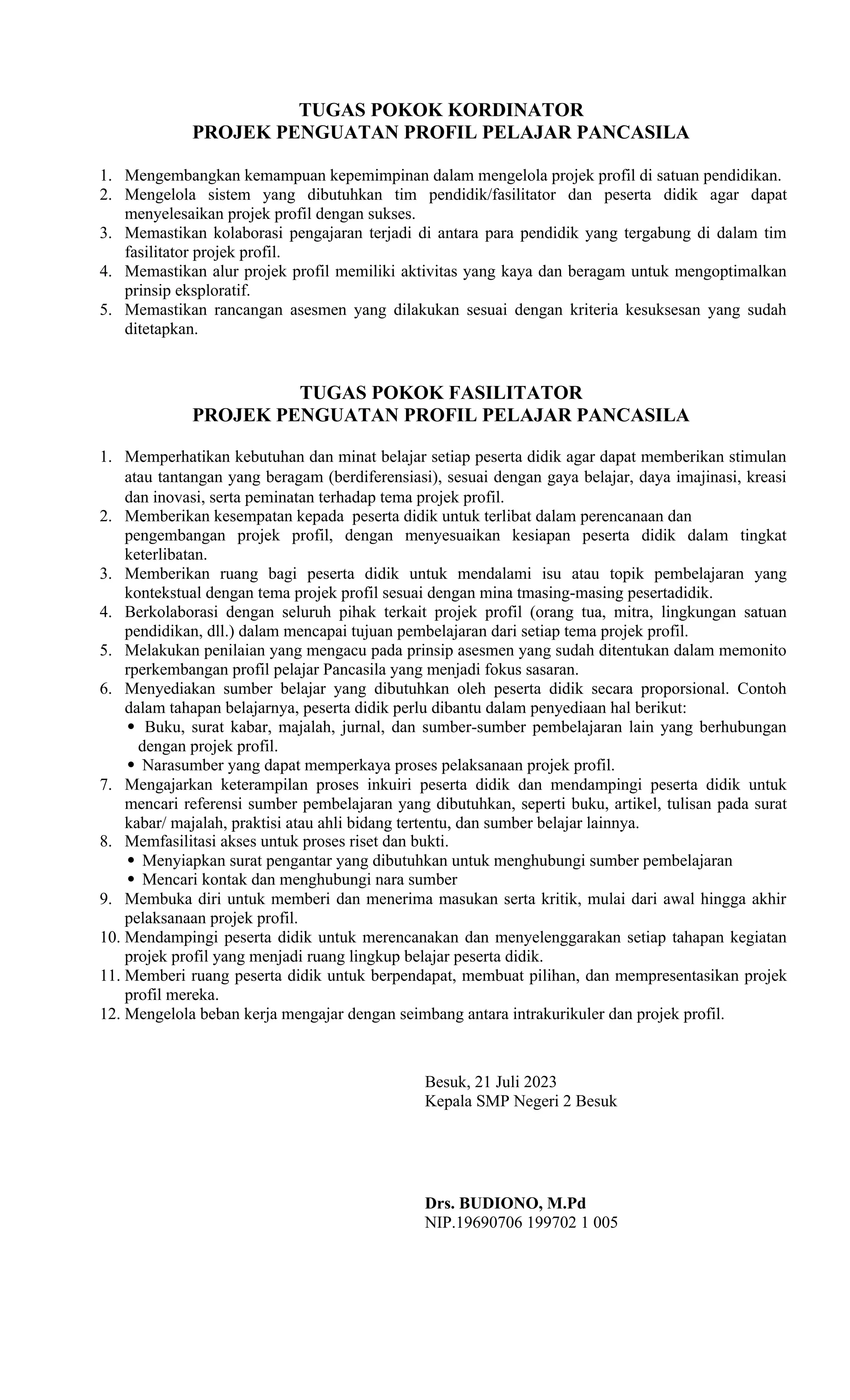 3. SK tim P5.smpn 2 besuk kabupaten probolinggo | DOC