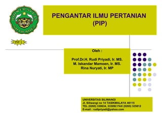 sains pertanian dalam materi pengantar ilmu pertanian | PPT