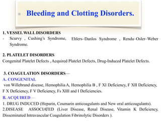 3.Bleeding and Clotting Disorders.pdf important | PDF