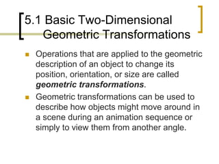3. Geometric Transformation (2D) Computer Graphics.pdf
