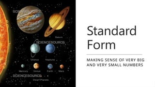 MYP lesson on writing numbers in standard form | PPTX