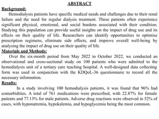 A Study on Drug Utilization Evaluation and Health-Related Quality of ...
