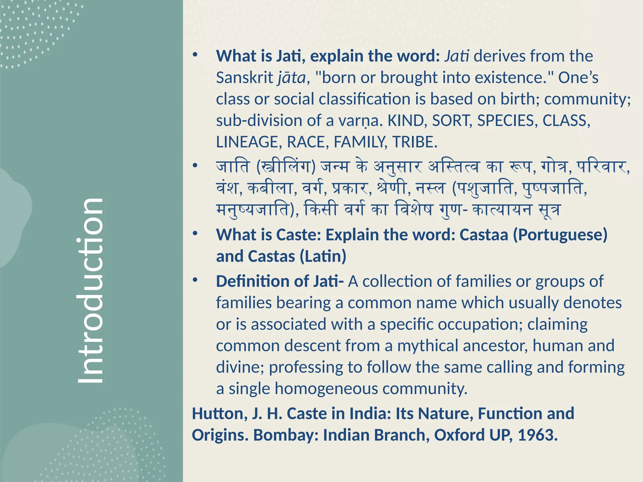 Caste_Jati_System_Ancient India_AIHC and Archaeology | PPTX