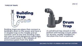 Vent piping systems; Ventilation and Ventilation System; Plumbing traps ...