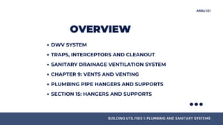 Vent piping systems; Ventilation and Ventilation System; Plumbing traps ...