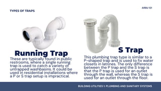 Vent piping systems; Ventilation and Ventilation System; Plumbing traps ...