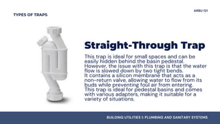 Vent piping systems; Ventilation and Ventilation System; Plumbing traps ...