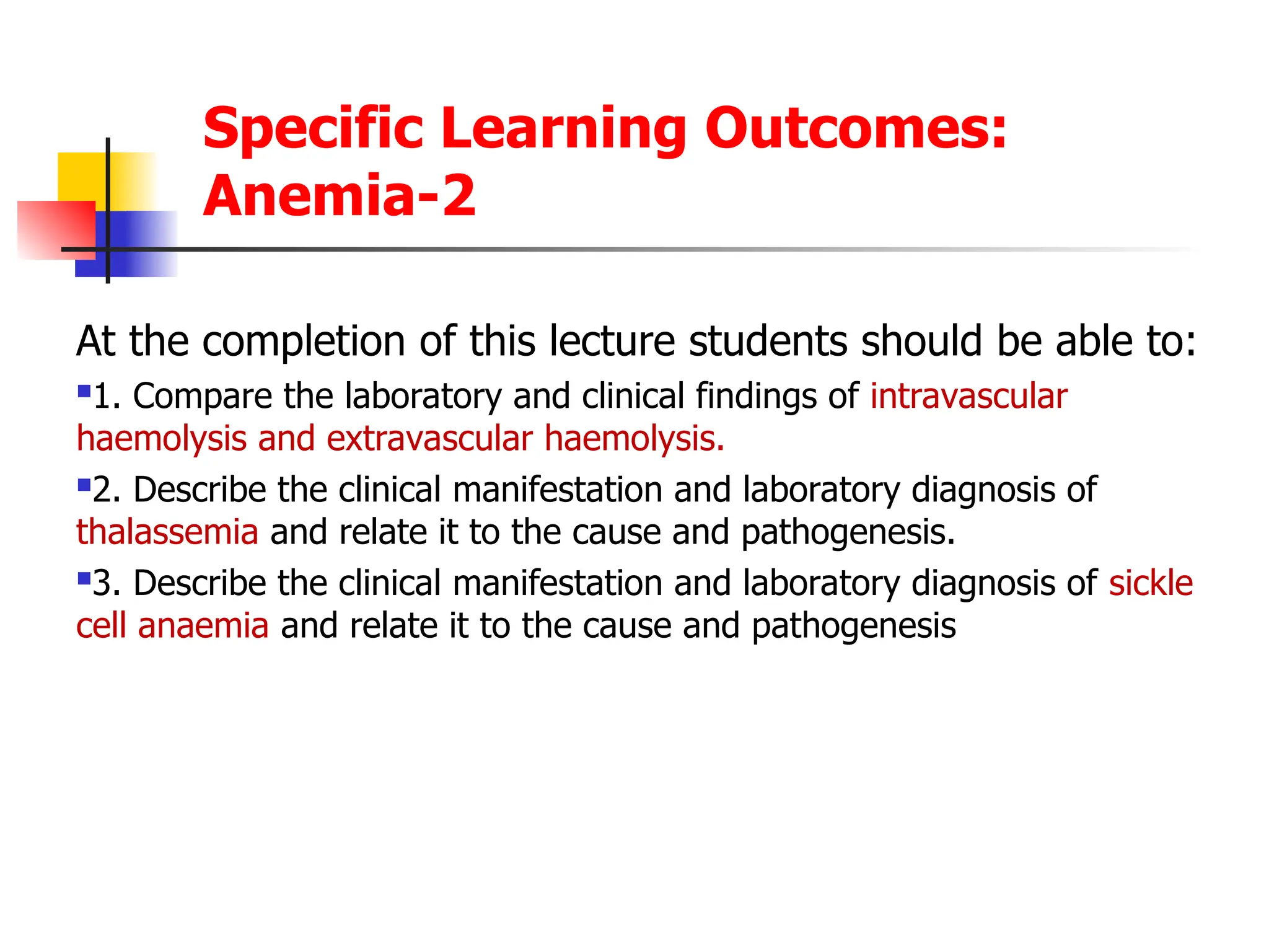 3. Anaemia2 BMS.ppt A brief lecture notes for Biomedical Sceince ...