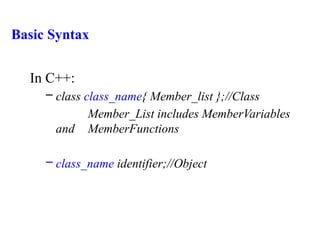 3. Class and Object.pptx c++ object oriented programming | PPTX